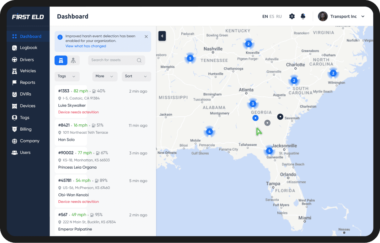 ELDs & ELogs | Electronic Logging Device | First ELD